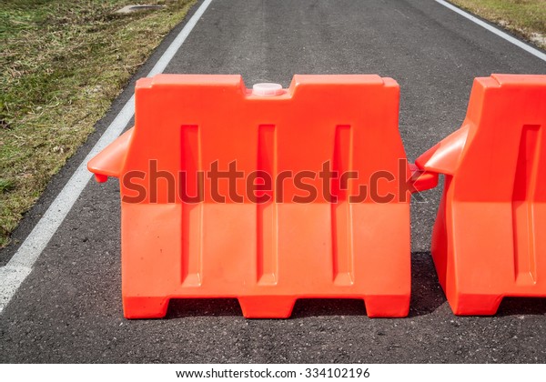 Orange Plastic Barrier Lined Rows Stock Photo 334102196 | Shutterstock