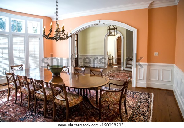 Orange Rust Colored Small Interior Bathroom Stock Photo (Edit Now ...