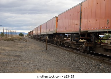 Freight Train Cargo Containers Logystic Concept 스톡 일러스트 595483613 ...