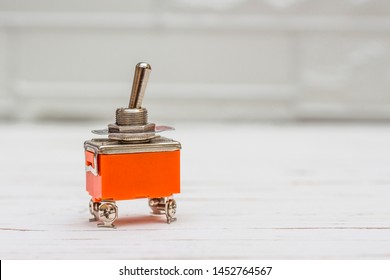 Orange Twoway Toggle Switch On White Stock Photo 1452764567 | Shutterstock