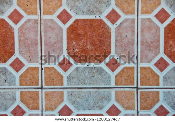 Orange Wall Tiles Pattern Background Texture Stock Photo 1200129469 ...