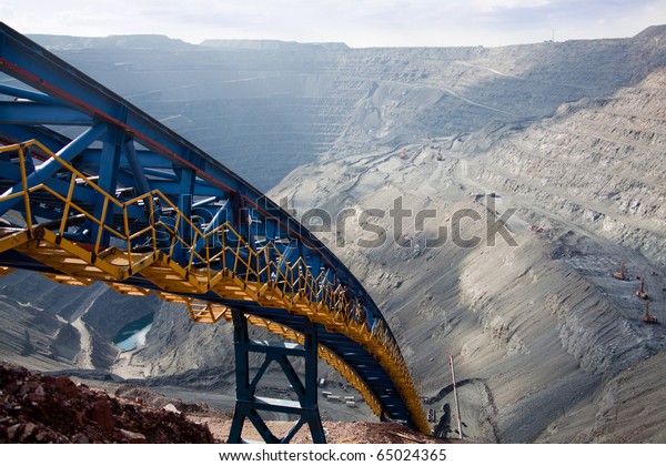 Ore Conveyor Open Pit Mining Stock Photo (Edit Now) 65024365