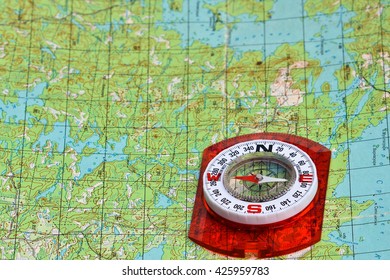 Orienteering Using Map Compass Magnetic Compass Stock Photo 425959783 ...