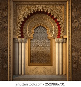 Grand Window Arch Indian Palace Adorned AI-generated image 2562949889 ...