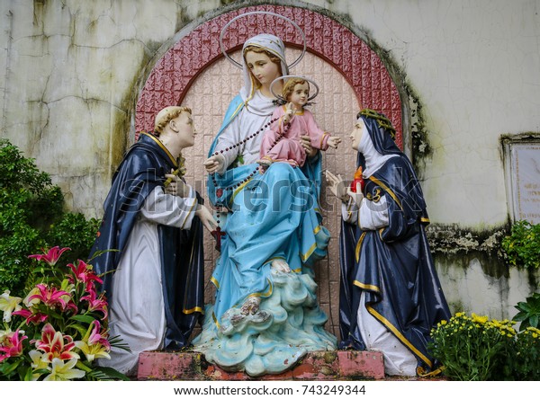 Our Lady Holy Rosary Saint Dominic Stock Photo (Edit Now) 743249344 Our Lady Holy Rosary Saint Dominic Stock Photo (Edit Now) 743249344