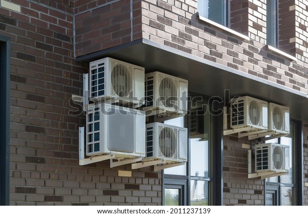 Outdoor Split Air Conditioner Units Mounted Stock Photo 2011237139 ...