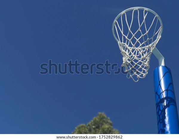 Outdoor White Netball Ring White Net Stock Photo (Edit Now) 1752829862