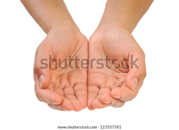 Outstretched Cupped Hands Young Woman Stock Photo (Edit Now) 123107581 Outstretched Cupped Hands Young Woman Stock Photo (Edit Now) 123107581