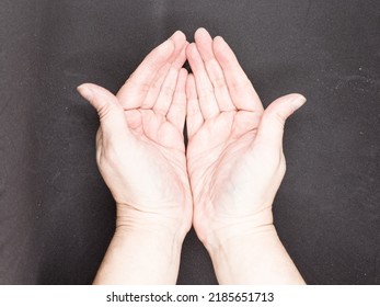 Overhead Shot Hands Receiving Empty Stock Photo 2185651713 | Shutterstock