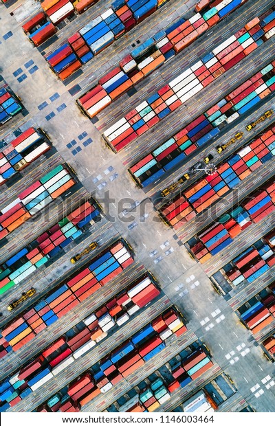 Overhead View Shipping Containers Bangkok Port Stock Photo (Edit Now ... Overhead View Shipping Containers Bangkok Port Stock Photo (Edit Now ...