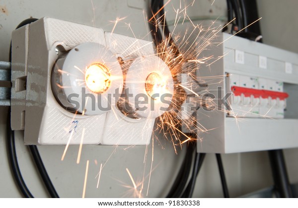 Overloaded Electrical Circuit Causing Fuse Break Stock Photo (Edit Now ...
