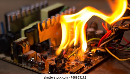 Short Circuit Burned Cable Against Light Stock Photo 791606275 ...