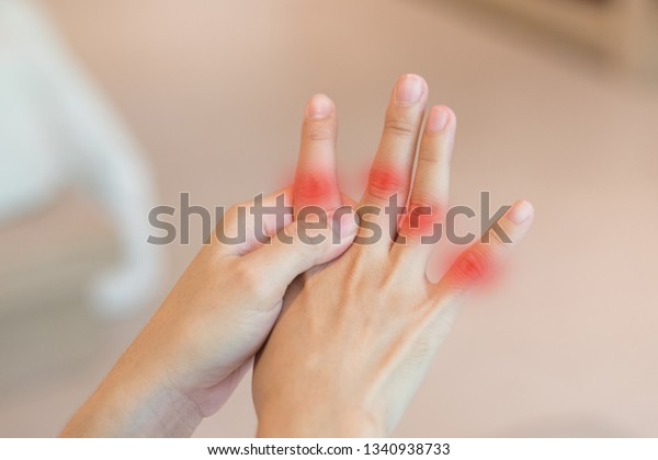 Overuse Hand Problems Hand Red Spot Stock Photo 1340938733 | Shutterstock