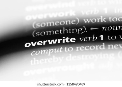 Overwrite Word Dictionary Overwrite Concept Stock Photo 1158490489 ...