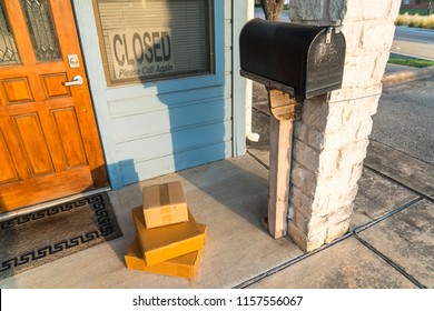 Package Delivery Small Boxes Left On Stock Photo 1157556067 | Shutterstock