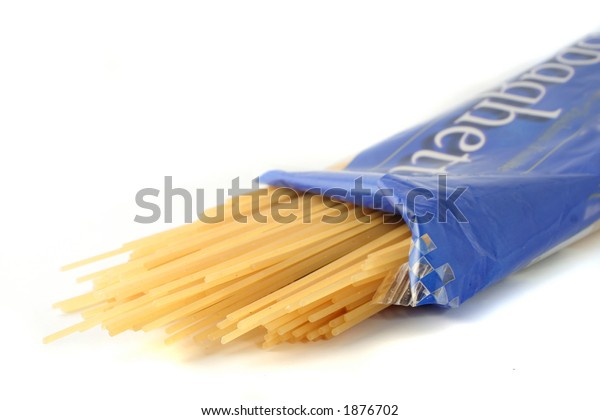 Package Spaghetti Spilling Out Stock Photo (Edit Now) 1876702