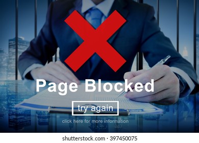 Page Blocked Problems Error Forbidden Concept Stock Photo 397450075 ...