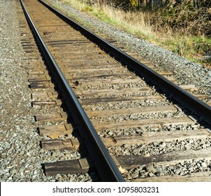 Pair Empty Train Tracks On Gravel Stock Photo 1095803231 | Shutterstock