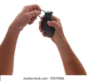 Pair Hands Prepares Pull Pin On Stock Photo 37073986 | Shutterstock