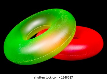 Pair Inflatable Round Pool Tubes Stock Photo 1249317 | Shutterstock