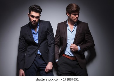 Pair Male Models Posing Studio One Stock Photo (Edit Now) 171887651
