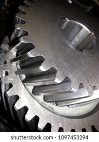 Pair Two Old Helical Involute Gearsprocess Foto Stok 1097453294 ...