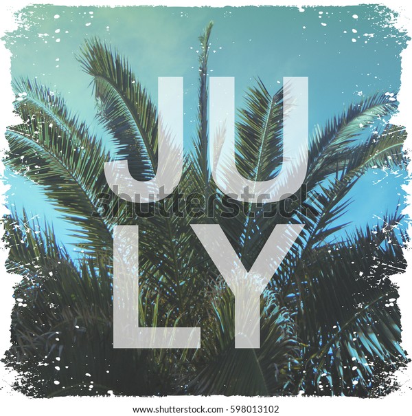 Palm Tree Text Stock Photo 598013102 | Shutterstock