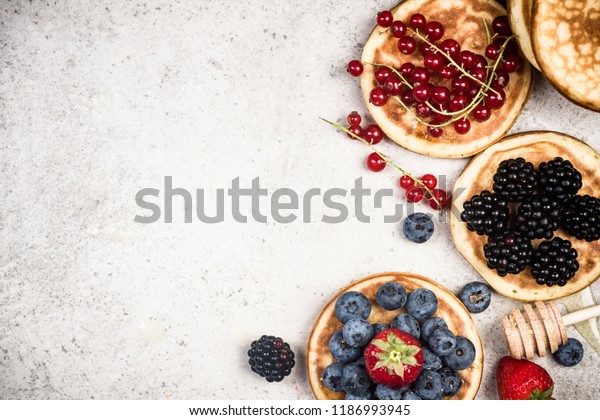 Pancakes Border Backgroundcopy Space Stock Photo 1186993945 | Shutterstock