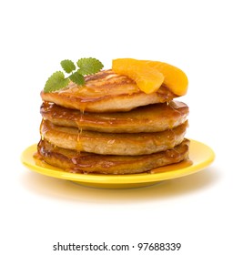 Pancakes Stack On White Background Stock Photo 97688339 | Shutterstock