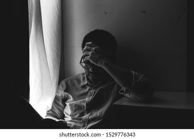 Panic Attacks Alone Young Man Sad Stock Photo 1529776343 | Shutterstock