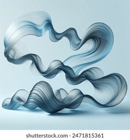 Panorama 3d Realistic Liquid-flow Wavy-twisting-coiling-undulating ...