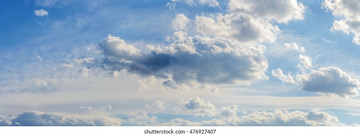 Panorama Background Sky Dramatic Clouds Stock Photo 476927407 ...