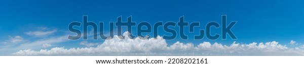 Panorama Clear Blue Sky Dramatic Cloud Stock Photo 2208202161 ...