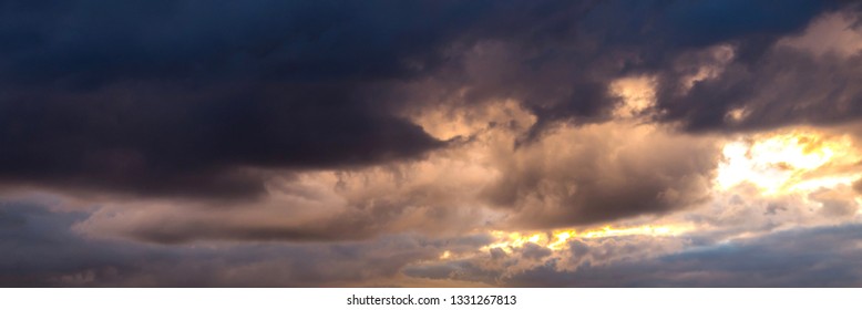 Panorama Dark Sky Dramatic Cloud Before Stock Photo 1331267813 ...