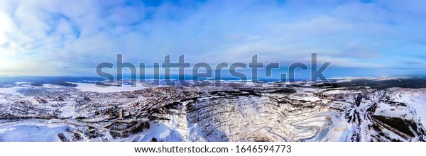 Panoramic Top View Open Pit Mining Stock Photo 1646594773 | Shutterstock