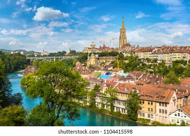 Panoramic View Bern Berner Munster Cathedral Stock Photo 1104415598 ...