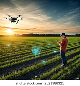 Smart Farm Precision Farming Concept Use AI-generated image 2521381855 ...