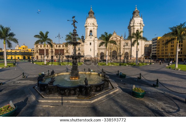 Panoramic View Lima Main Square Cathedral Stock Photo (Edit Now) 338593772