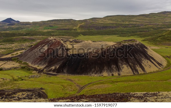 Panoramic View Old Extinct Volcano On Stock Photo 1597919077 | Shutterstock