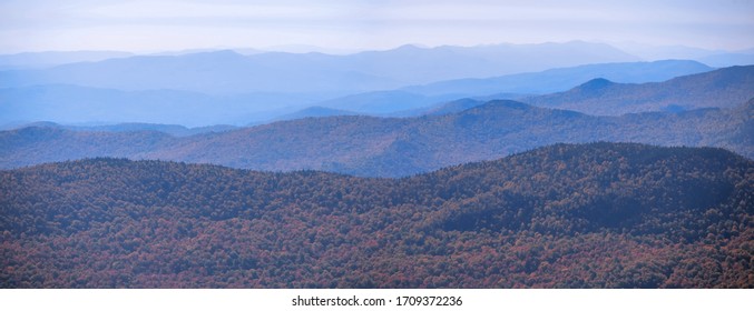 Panoramic View Rolling Hills Fall Foliage Stock Photo 1709372236 ...