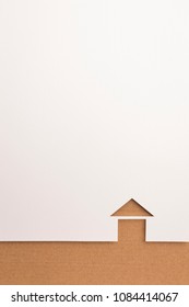 Paper Cutout Simple House Shape Border Stock Photo 1084414073 ...