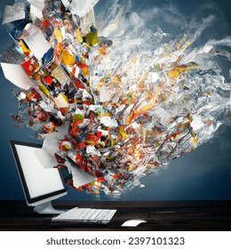Computer E-mail Tray Paper Airplane Storm AI-generated image 2554228997 ...