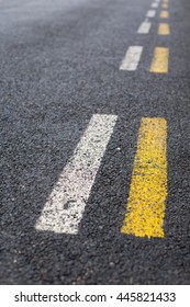 Parallel Dashed Road Lines White Yellow Stock Photo 445821433 ...