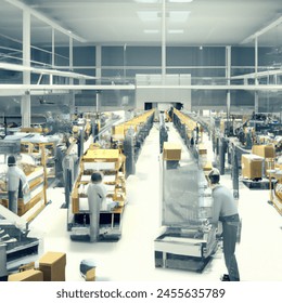 Parcel Sorting Centre Imagen generada por IA 2455635809 | Shutterstock