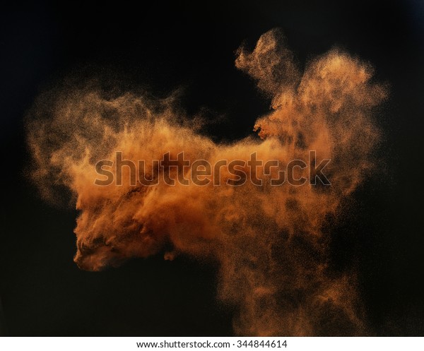 Particles Cloud Against Dark Background Stock Photo 344844614 ...