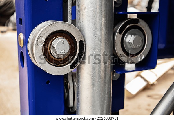 Parts Supporting Wheels Construction Elevators Stock Photo 2026888931 ...