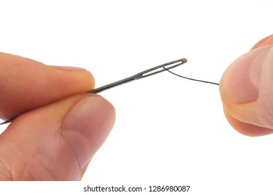 Pass Thread Through Needle Chas Stock Photo 1286980087 | Shutterstock
