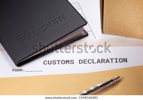 Passport Over Customs Declaration Form Customs Stock Photo 1948560481 ...