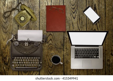 Past Present Future Technology Devices Typewriter Stock Photo (Edit Now ...