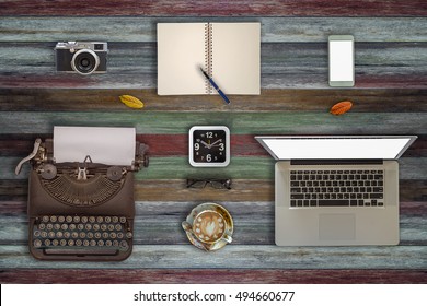 Past Present Future Technology Devices Typewriter Stock Photo 494660677 ...